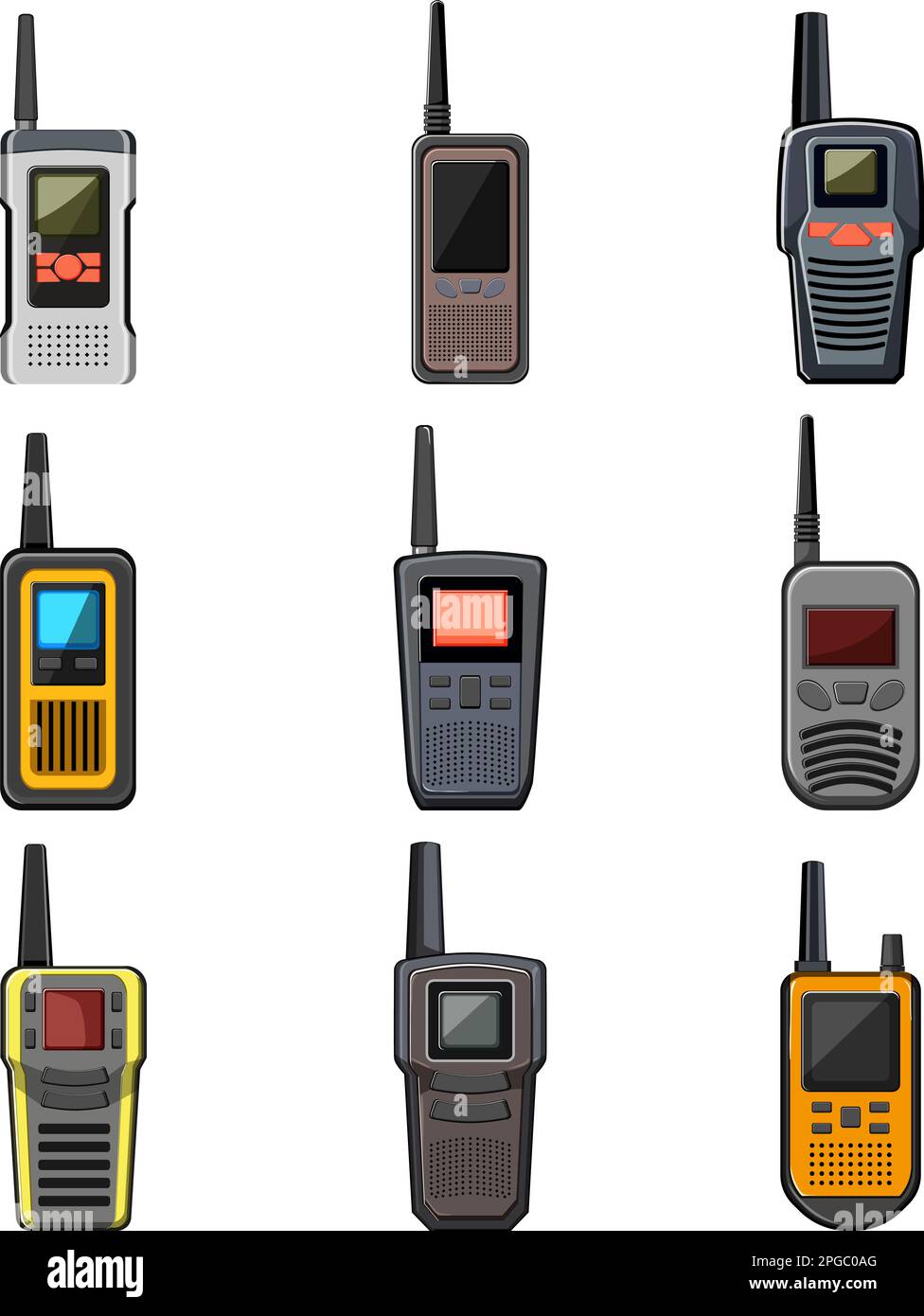 walkie talkie set cartoon vector illustration Stock Vector Image & Art ...