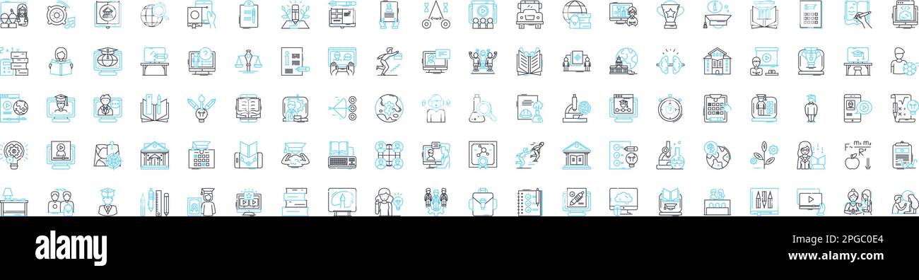 Smart school vector line icons set. Smart, School, Technology, Learn ...