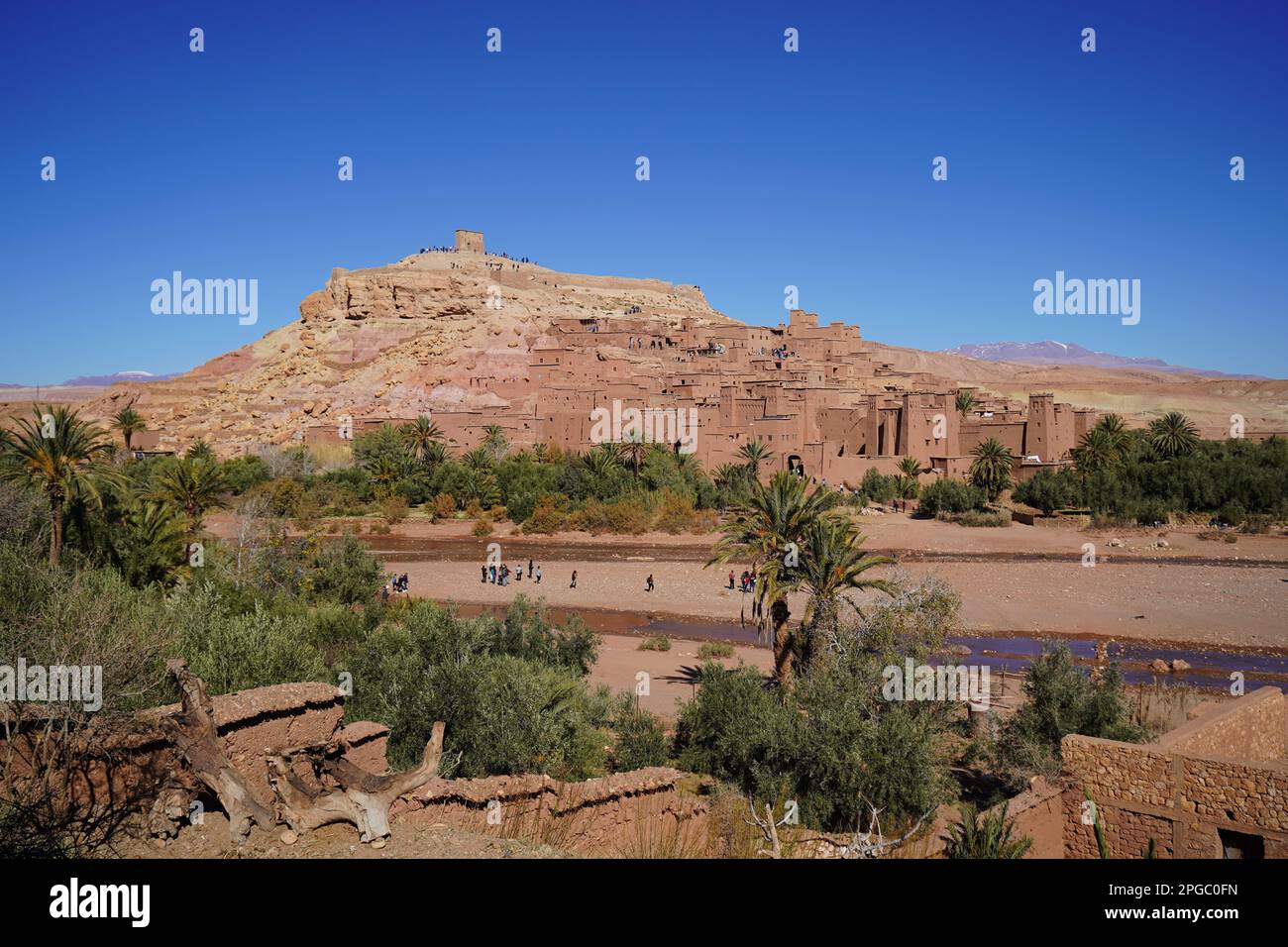 A stunning landscape of the fortified city of Ait ben Haddou in Morocco ...