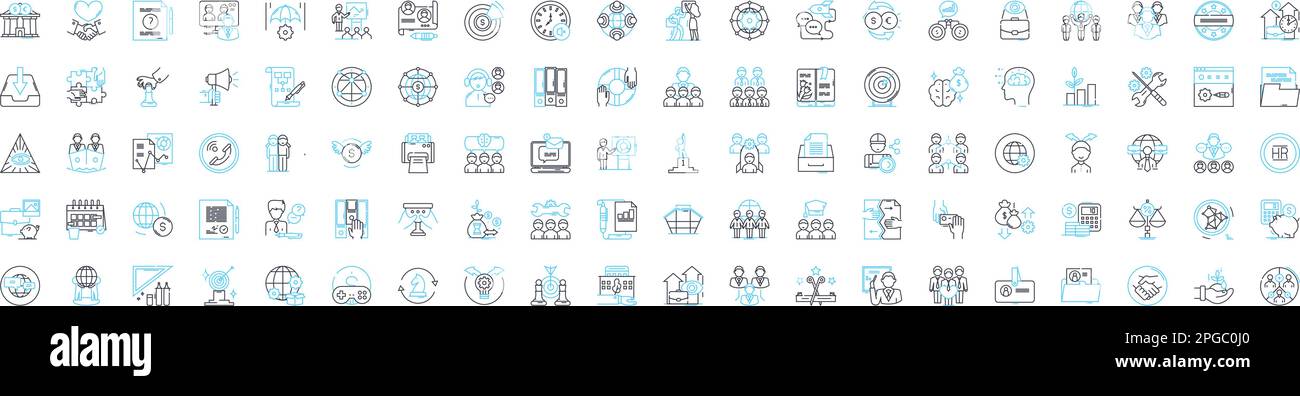 business Leader vector line icons set. Businessowner, CEO, Executive ...
