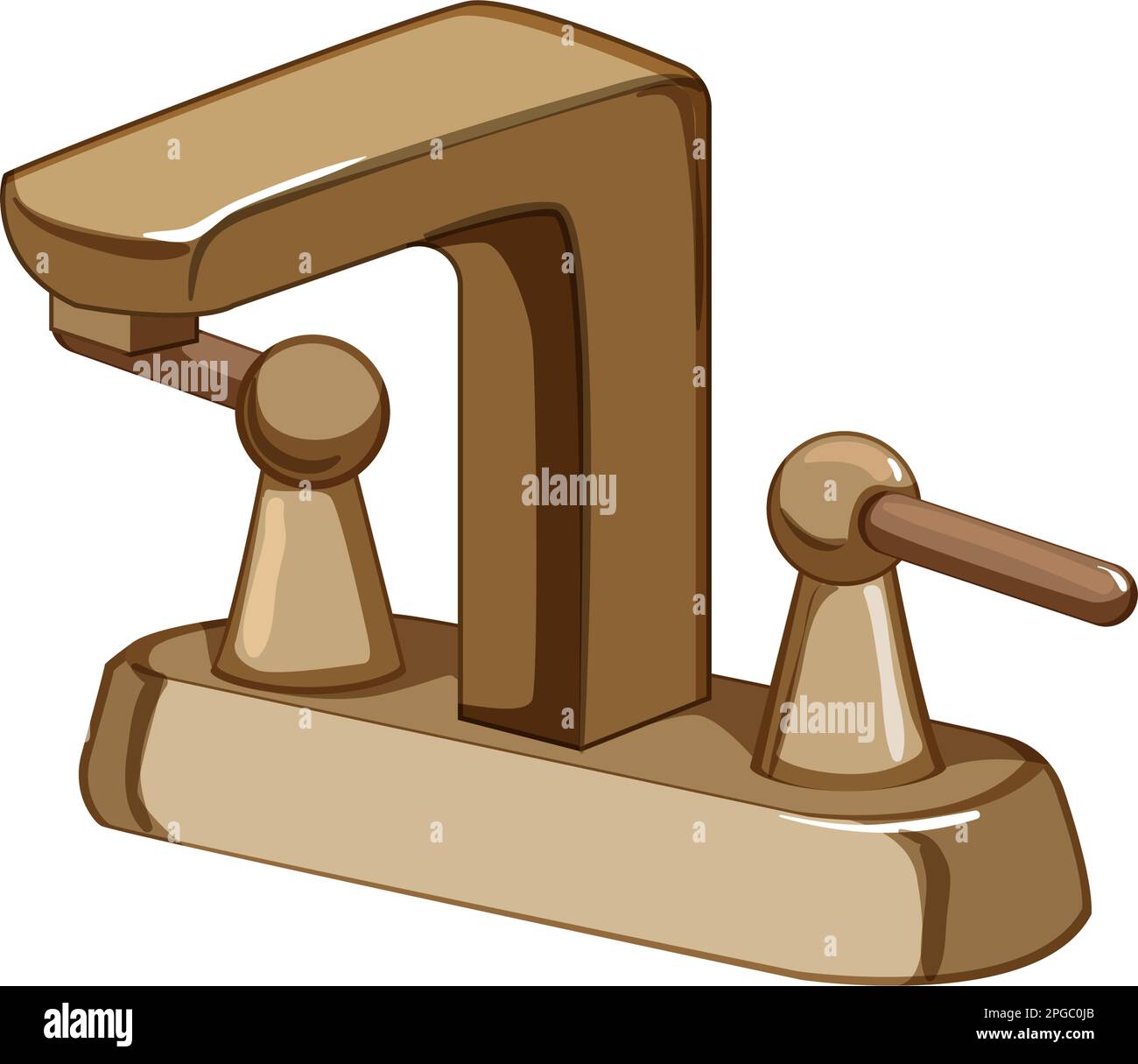 sink bathroom faucet cartoon vector illustration Stock Vector Image ...