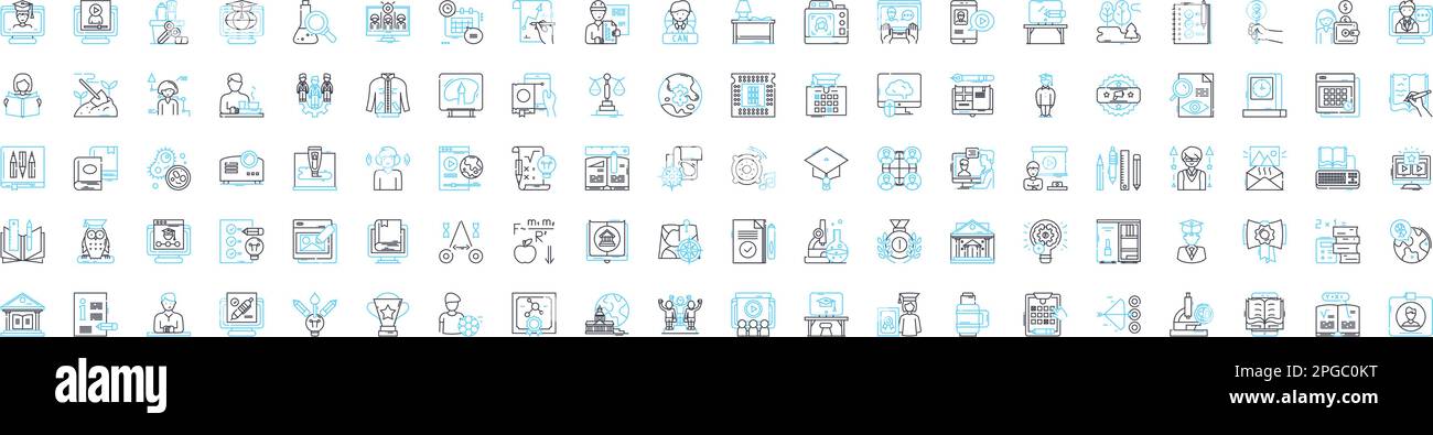 Higher education vector line icons set. Education, Higher, College ...