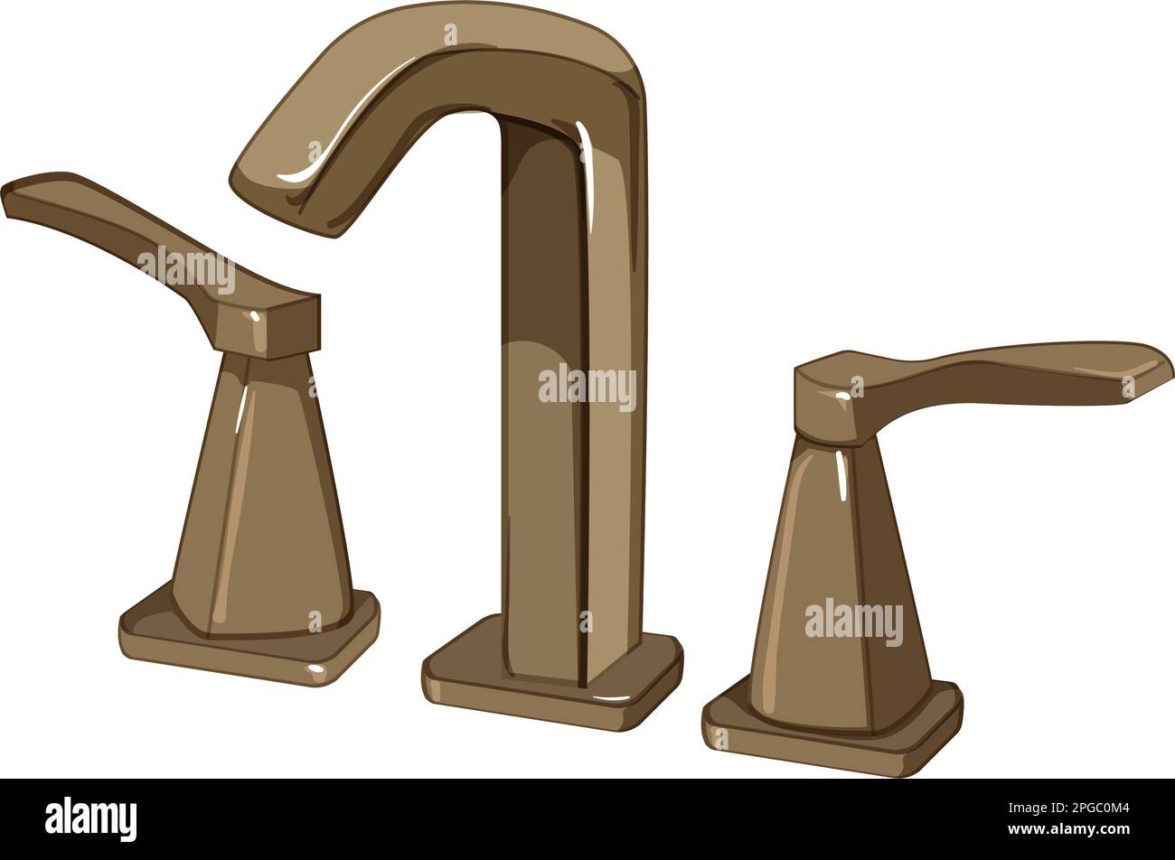 bath bathroom faucet cartoon vector illustration Stock Vector Image ...
