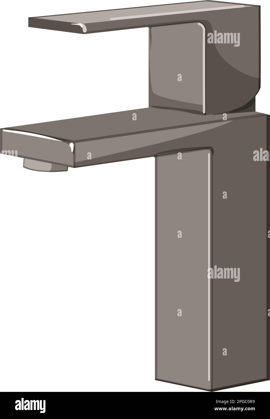 modern bathroom faucet cartoon vector illustration Stock Vector Image ...