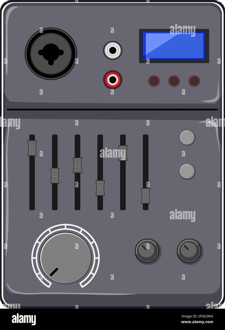 music audio mixer cartoon vector illustration Stock Vector Image & Art ...