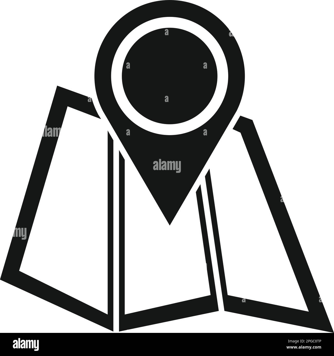 Hike map icon simple vector. Travel equipment. Hiking adventure Stock ...