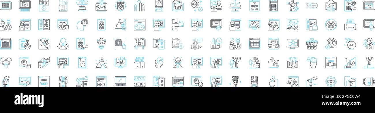 It Development Vector Line Icons Set It Development Software Coding Engineering Program