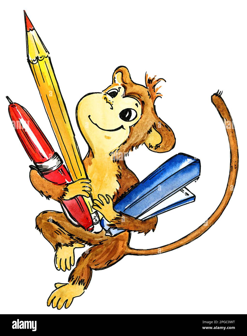 Monkey Writing Clipart