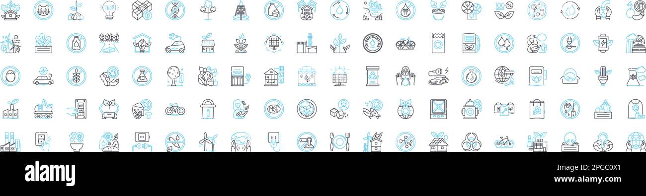 Renewable energy vector line icons set. Solar, Wind, Hydro, Biomass ...