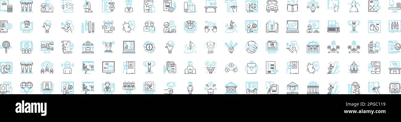 Business education vector line icons set. Business, Education, MBA ...