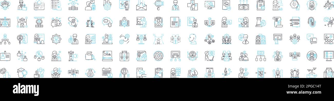 Human Abilities Vector Line Icons Set Ability Skill Cognition Learning Thinking Creativity