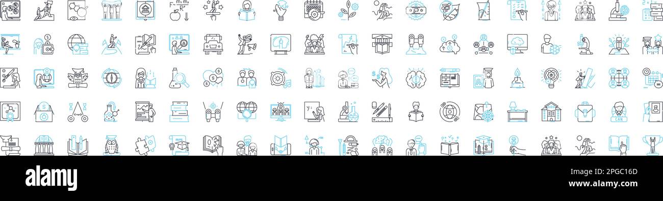 Smart university vector line icons set. Smart, University, Educational ...