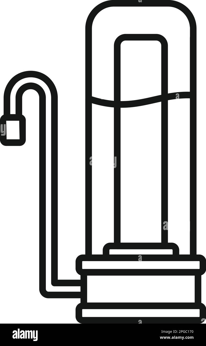 Reverse process water icon outline vector. Filter treatment. House pipe ...