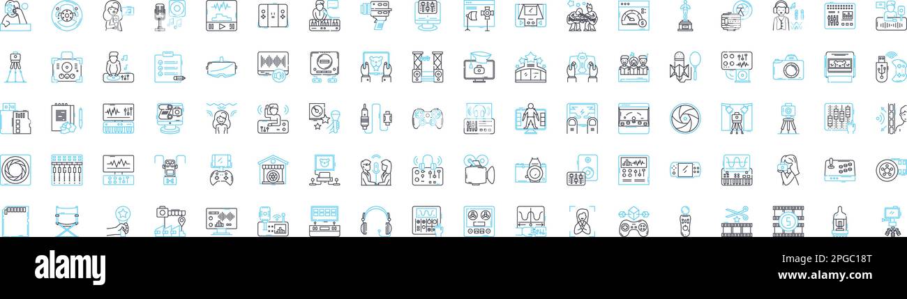 Audio and music vector line icons set. Music, Audio, Sound, Melody ...