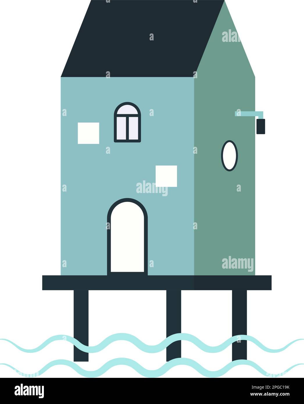 Building a water pond Cut Out Stock Images & Pictures - Alamy