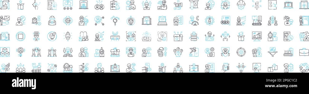 Product management vector line icons set. Product, Management, Planning ...