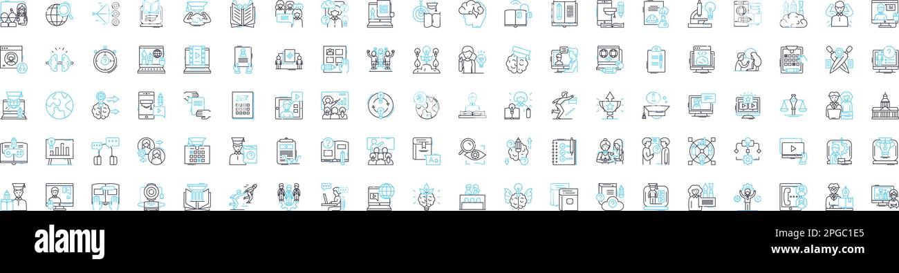 Digital learning vector line icons set. Digital, Learning, eLearning ... Digital learning vector line icons set. Digital, Learning, eLearning ...