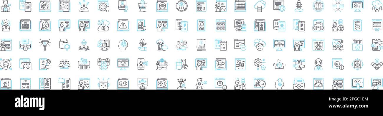 Web Development Vector Line Icons Set Web Development Html Css Javascript Ajax Php