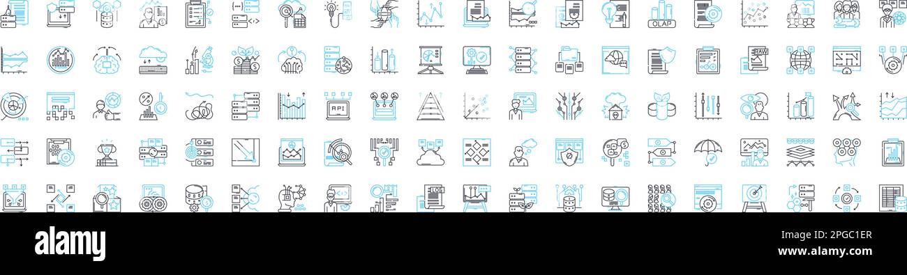 Business data analytics vector line icons set. Business, Data ... Business data analytics vector line icons set. Business, Data ...