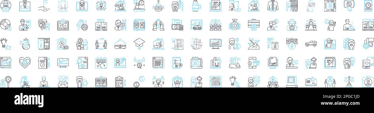 Business workplace vector line icons set. Workplace, Business, Office ...