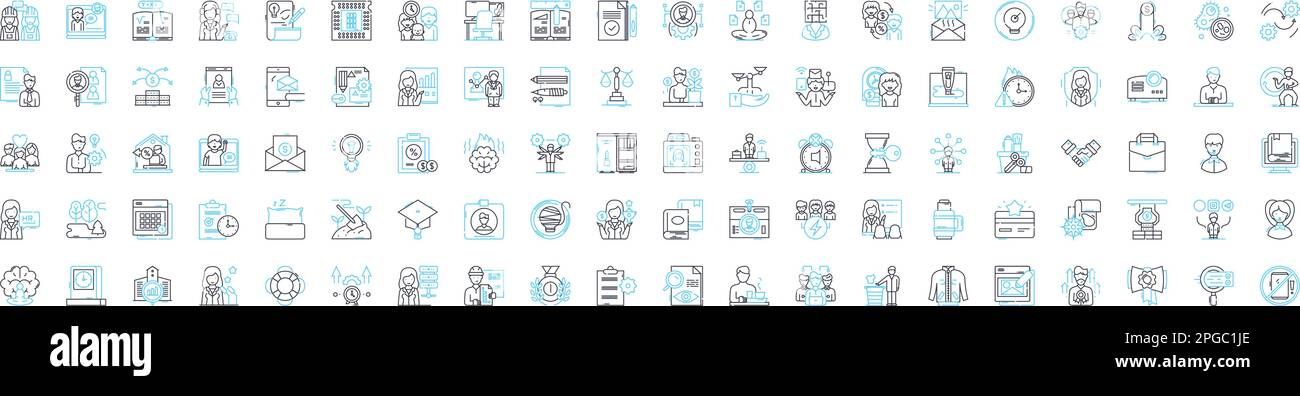 Mentoring Vector Line Icons Set Counseling Advising Tutoring