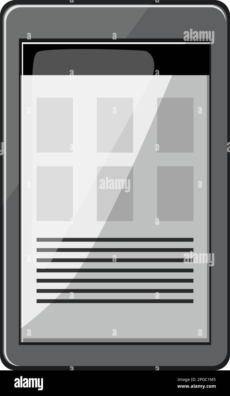 technology ebook reader cartoon vector illustration Stock Vector Image ...