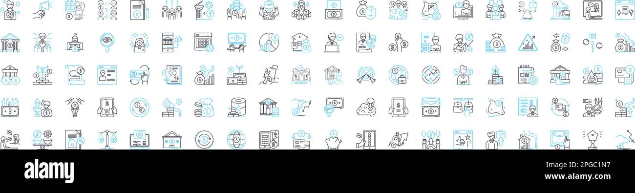 Business taxes vector line icons set. Taxes, Business, Filing ...