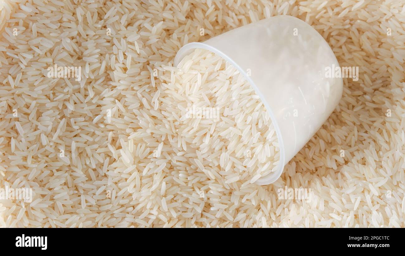 White long rice background texture Stock Photo - Alamy