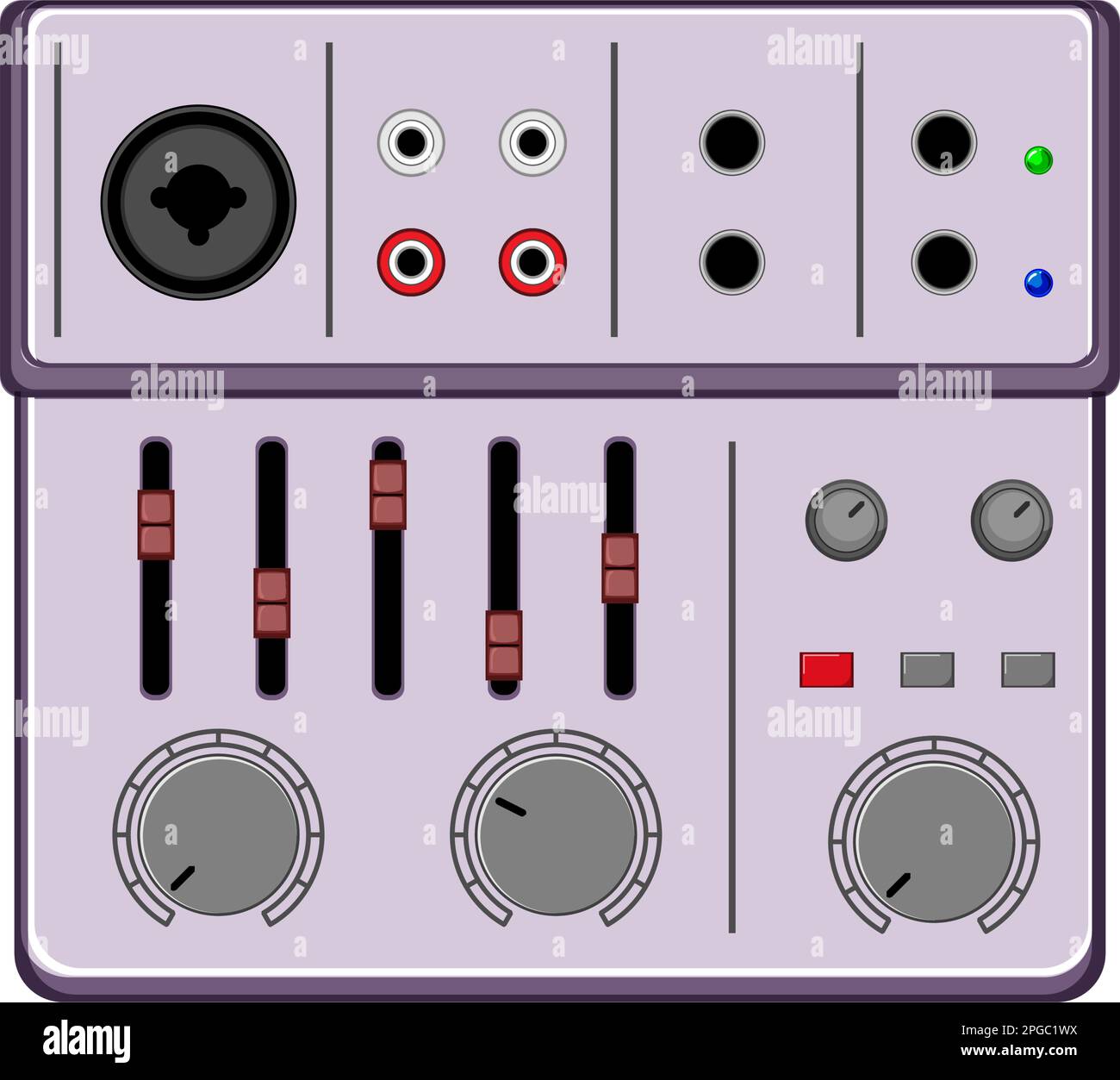 mixing audio mixer cartoon vector illustration Stock Vector Image & Art ...