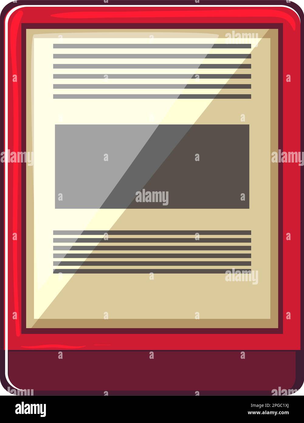 modern ebook reader cartoon vector illustration Stock Vector Image ...