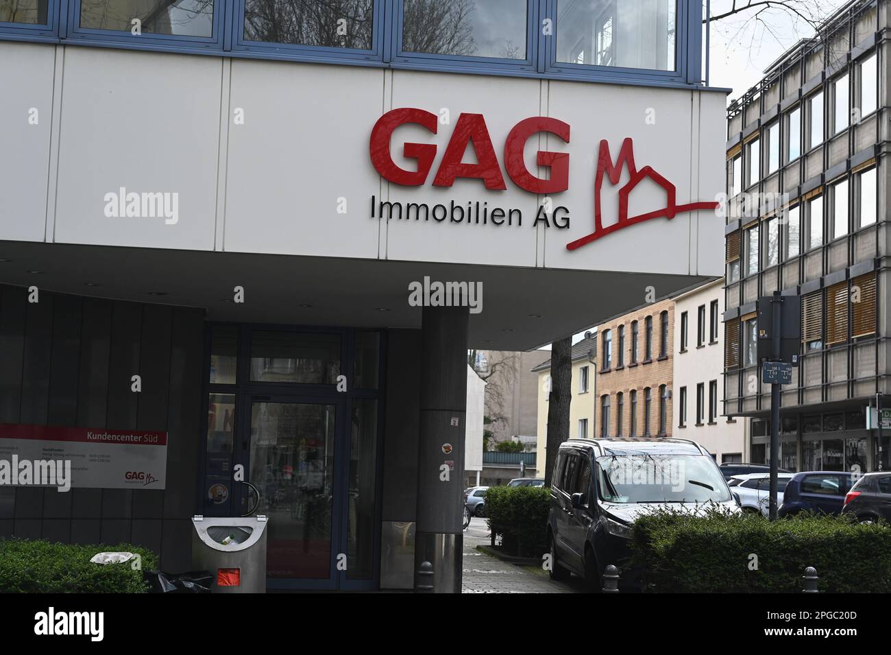 Cologne, Germany. 19th Mar, 2023. Logo, lettering of GAG Immobilien AG ...