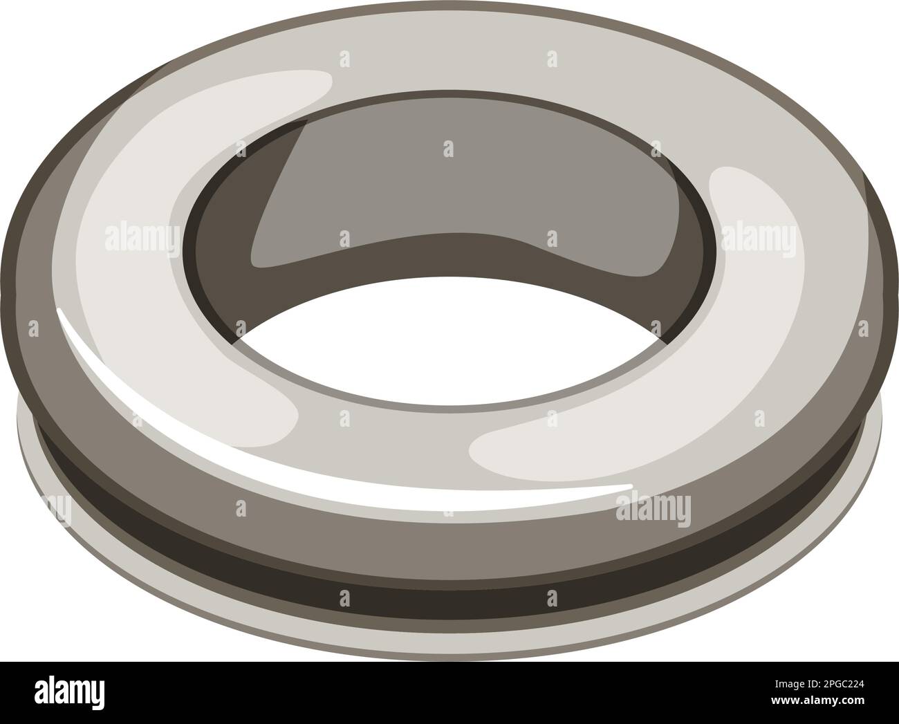 fastener grommet ring cartoon vector illustration Stock Vector Image ...