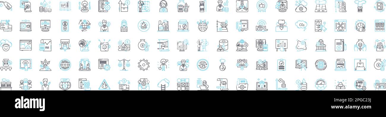Economic development vector line icons set. Economy, Development ... Economic development vector line icons set. Economy, Development ...