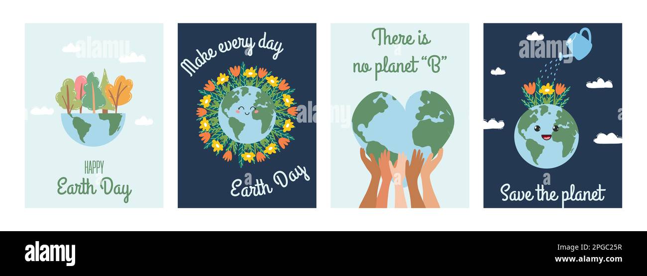 Happy Earth Day. Concept of caring for nature, environmental problems ...