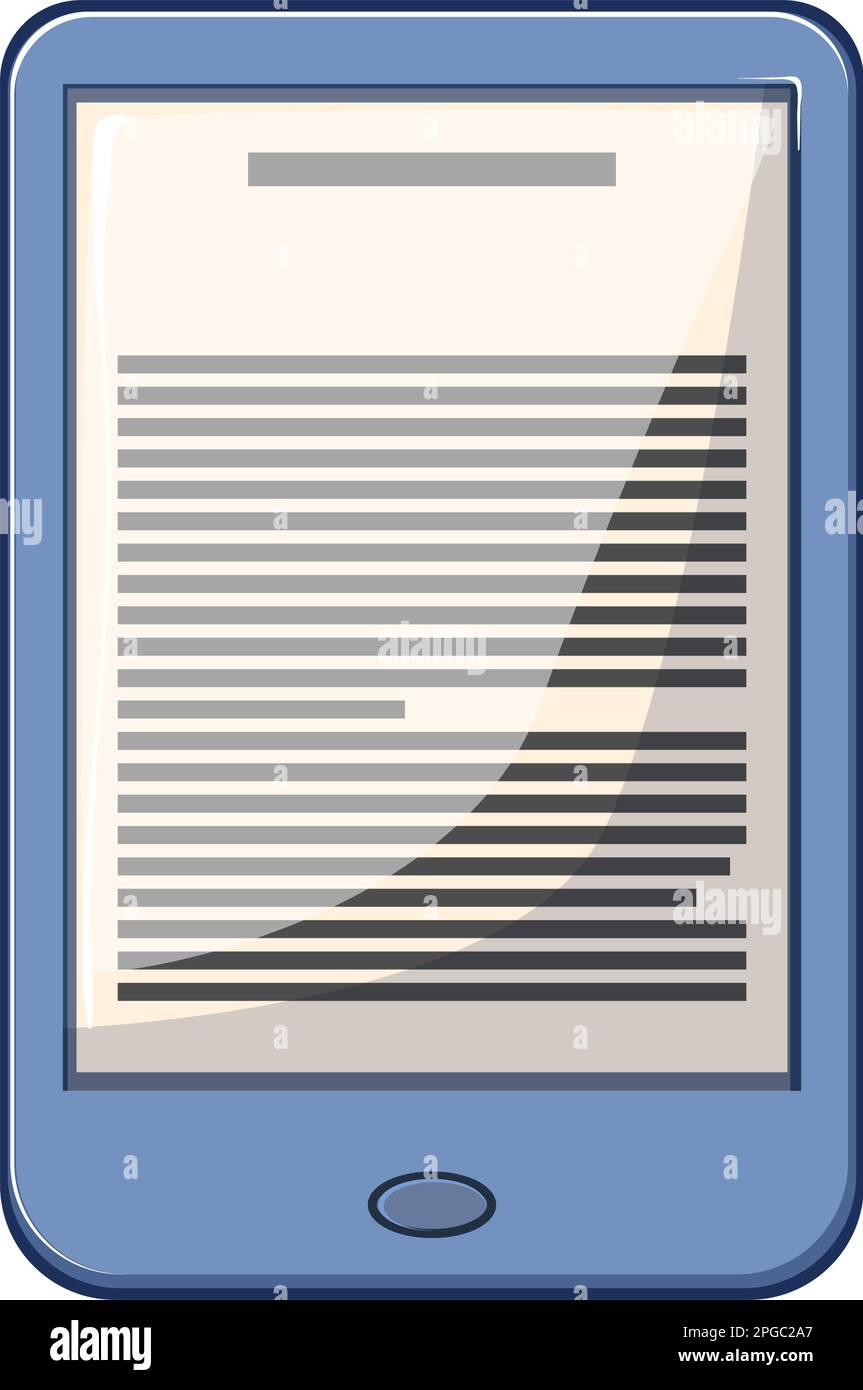 electronic ebook reader cartoon vector illustration Stock Vector Image ...