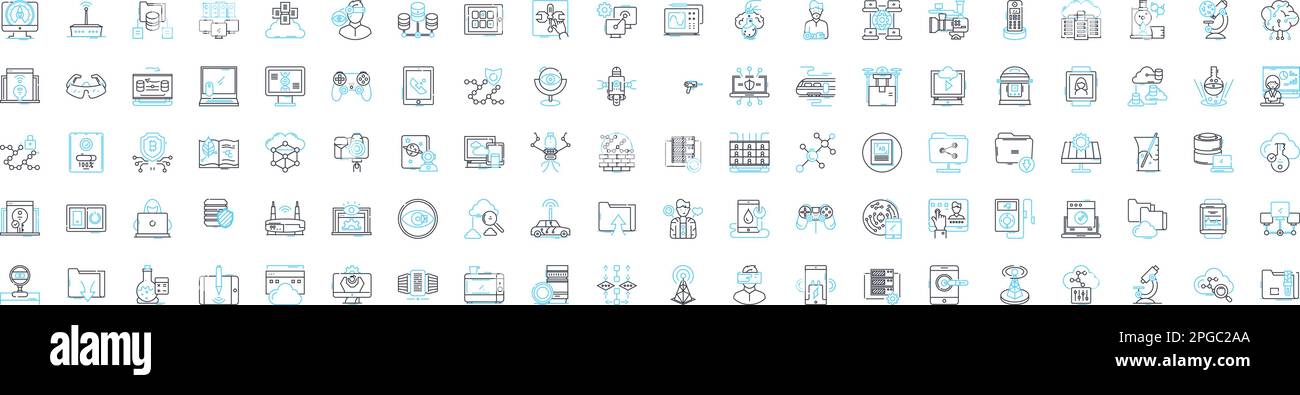 Global science vector line icons set. Global, Science, World ...
