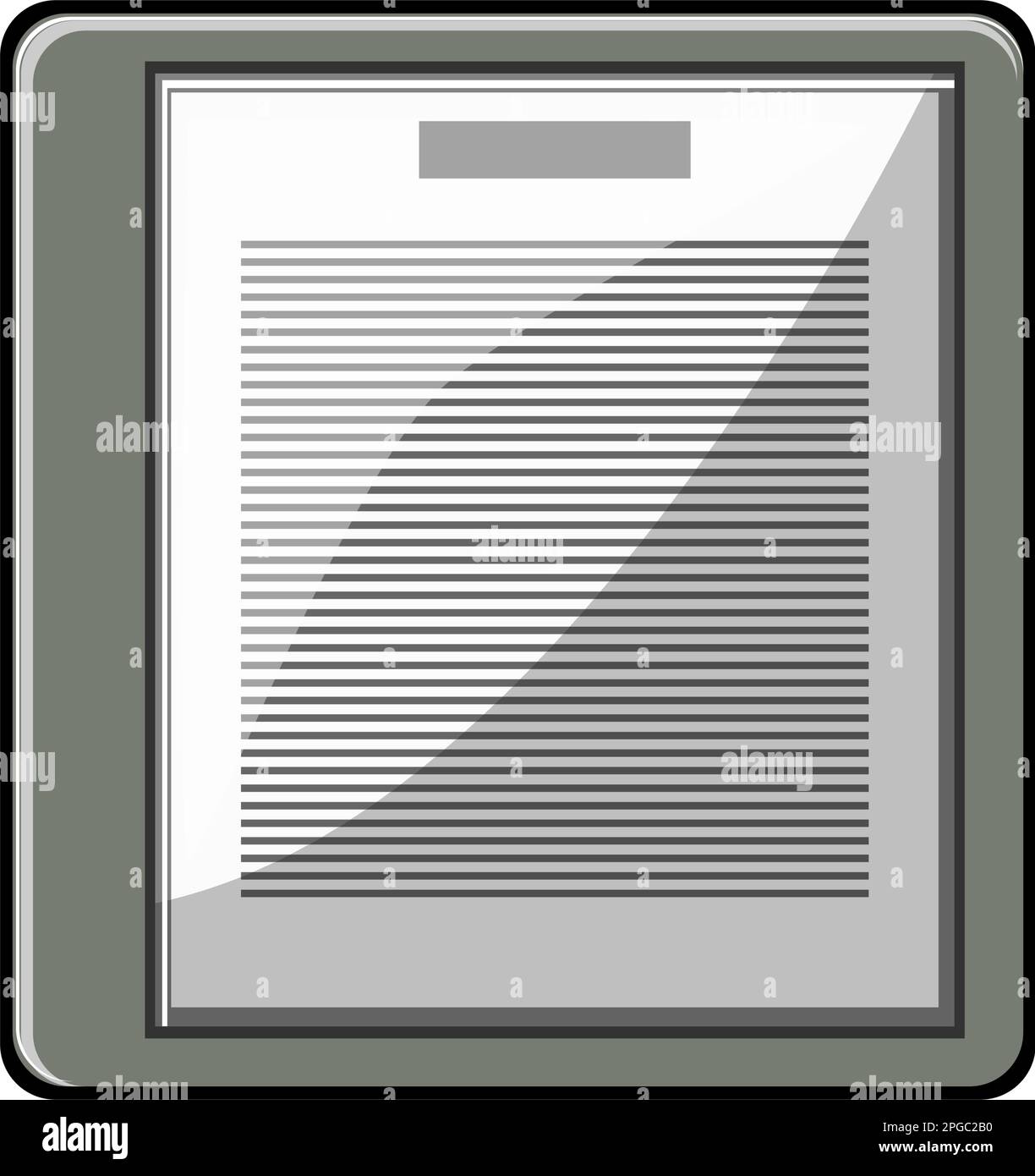 screen ebook reader cartoon vector illustration Stock Vector Image ...