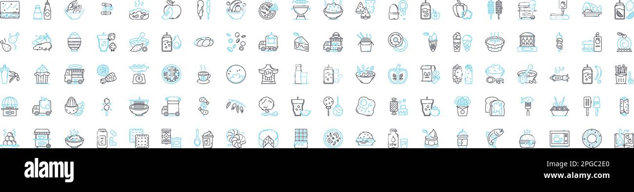 Food market vector line icons set. Food, Market, Grocery, Shopping ...