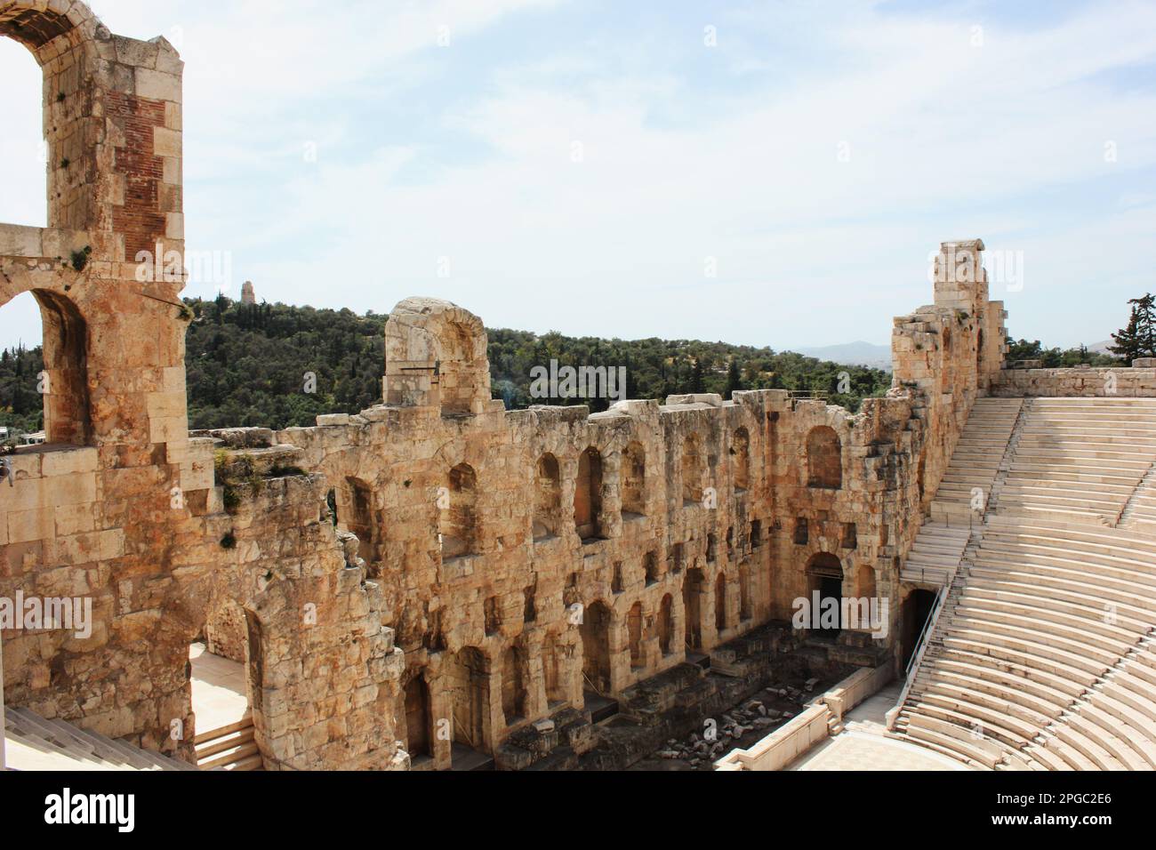 Theater of Herodes Atticus in the Acropolis of Athens, Greece Stock ...