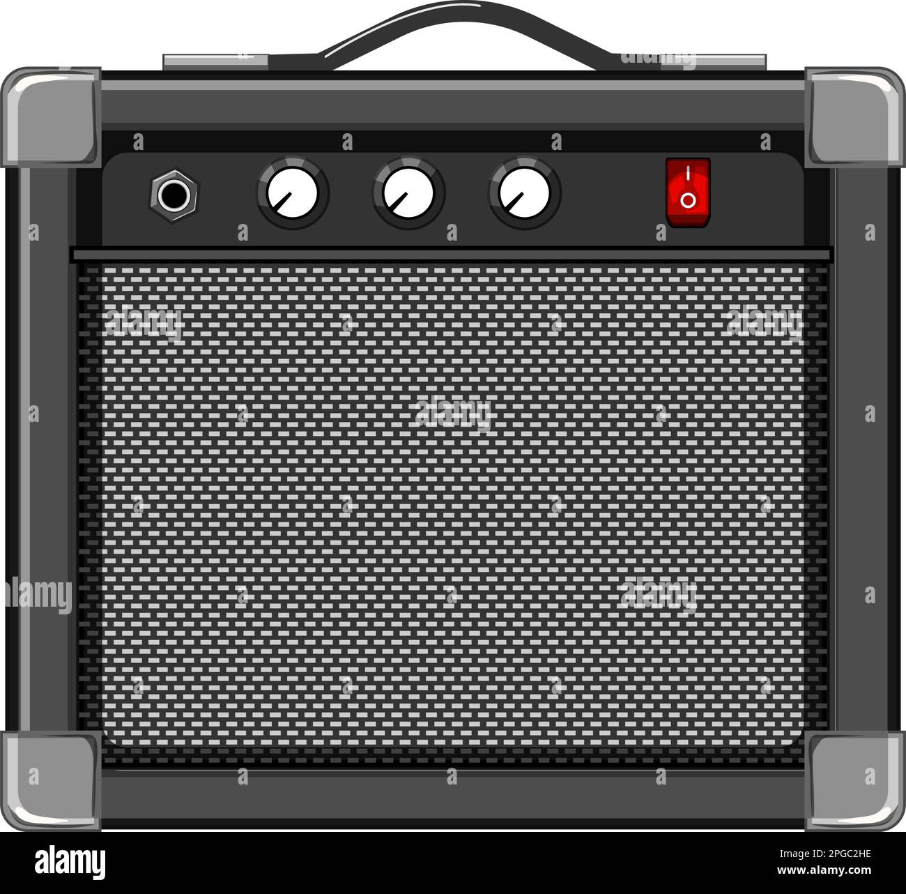 music guitar amplifier cartoon vector illustration Stock Vector Image ...