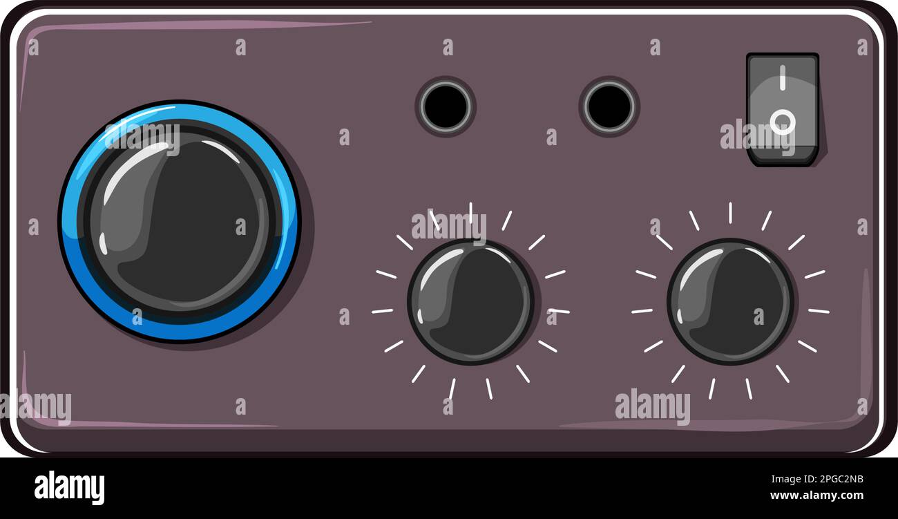 volume digital amplifier cartoon vector illustration Stock Vector Image ...