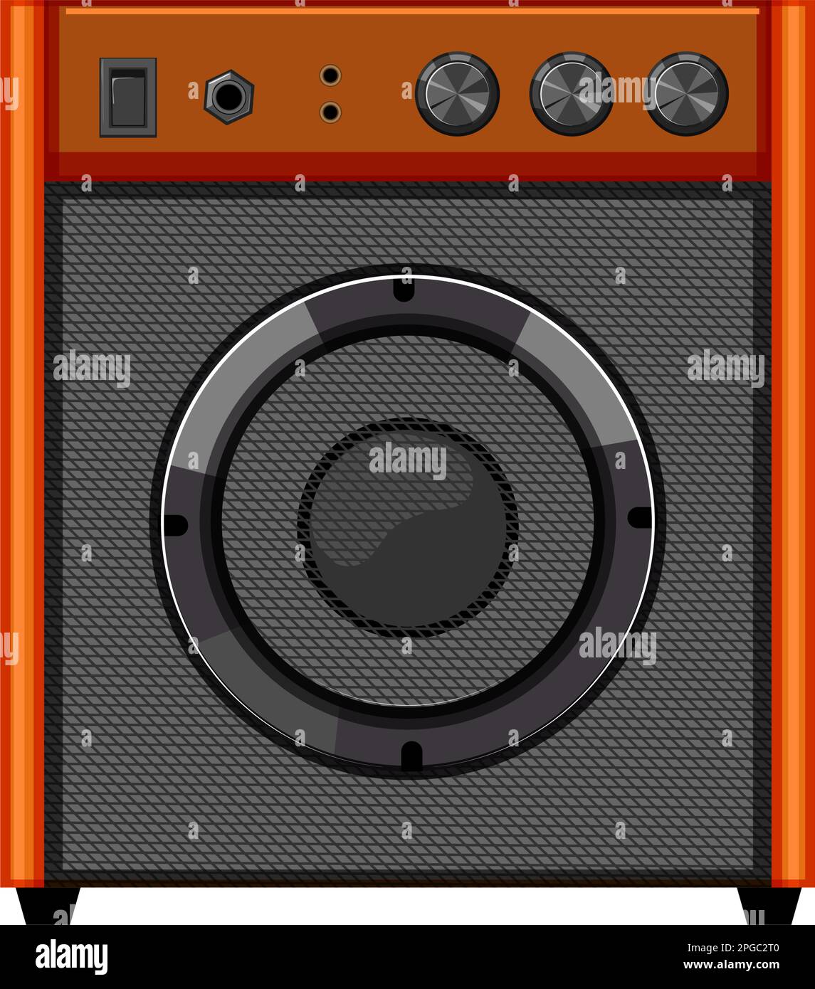 rock guitar amplifier cartoon vector illustration Stock Vector Image ...