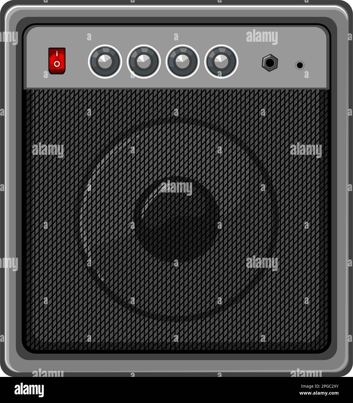 volume guitar amplifier cartoon vector illustration Stock Vector Image ...