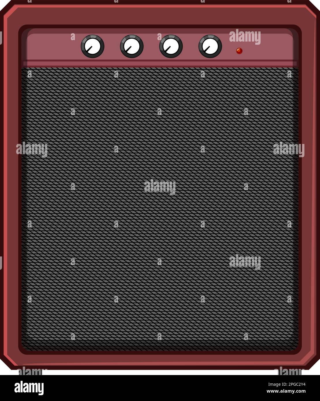 bass guitar amplifier cartoon vector illustration Stock Vector Image ...