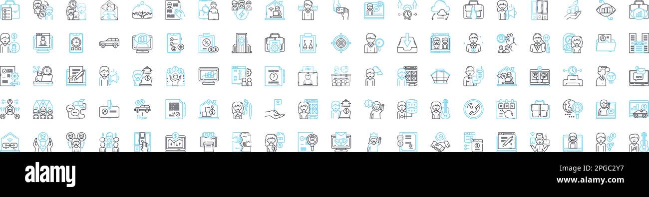 Talent development vector line icons set. Education, Training, Coaching, Mentoring, Knowledge ...