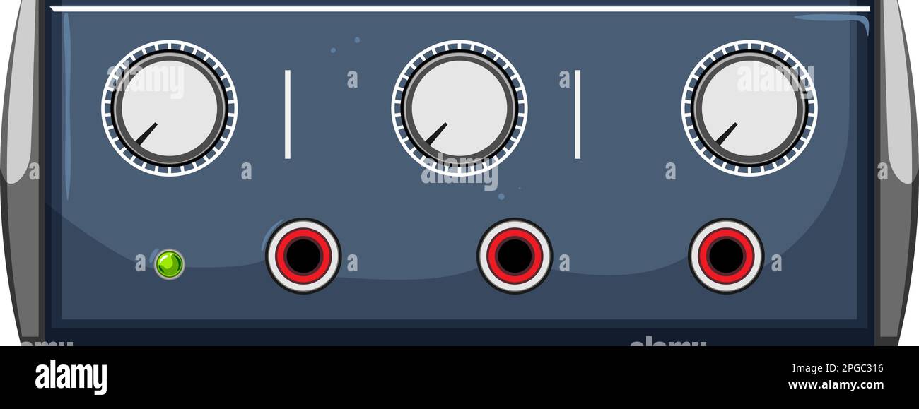 electonic headphone amp cartoon vector illustration Stock Vector Image ...