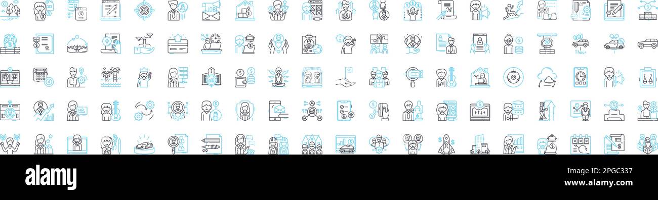Job and resume vector line icons set. Job, Resume, Employment, Hiring ...