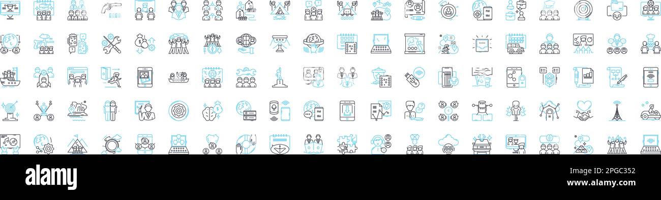 Team network vector line icons set. Team, Network, Collaborate, Sharing ... Team network vector line icons set. Team, Network, Collaborate, Sharing ...
