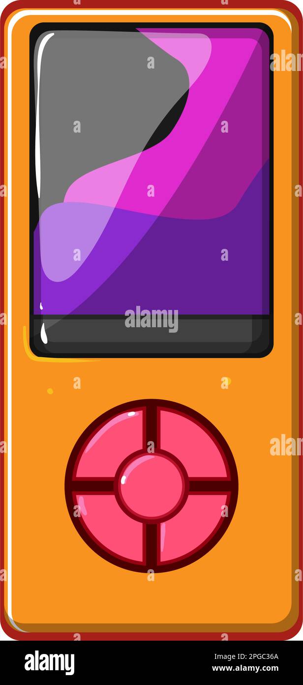 volume hifi mp3 player cartoon vector illustration Stock Vector Image ...