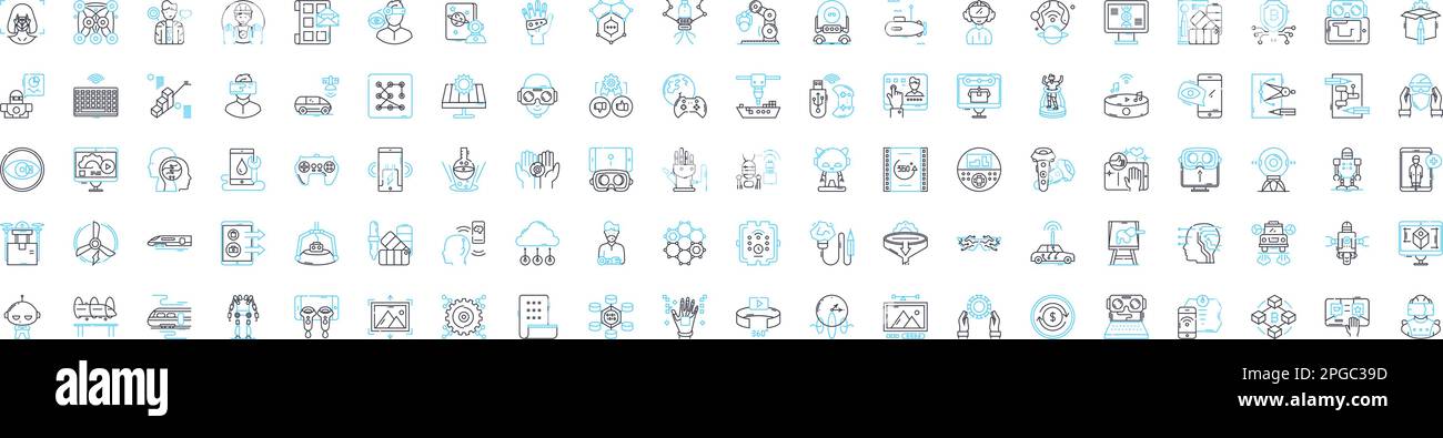 Smart factories vector line icons set. Smart, Factories, Industry ...